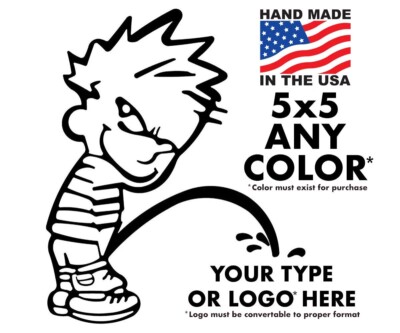 Calvin peeing Custom vinyl Decal Any Color EMAIL WITH CUSTOMIZATION | eBay