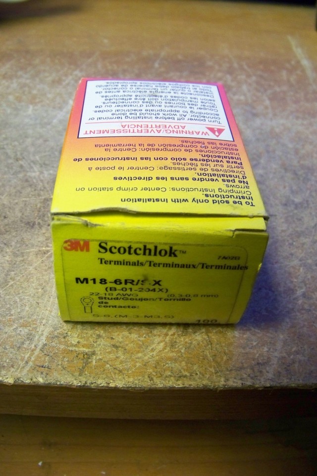 NEW 3M Scotchlok M18-6R/SX Terminal Ring Tongue Crimp NOT insulated (90 ...
