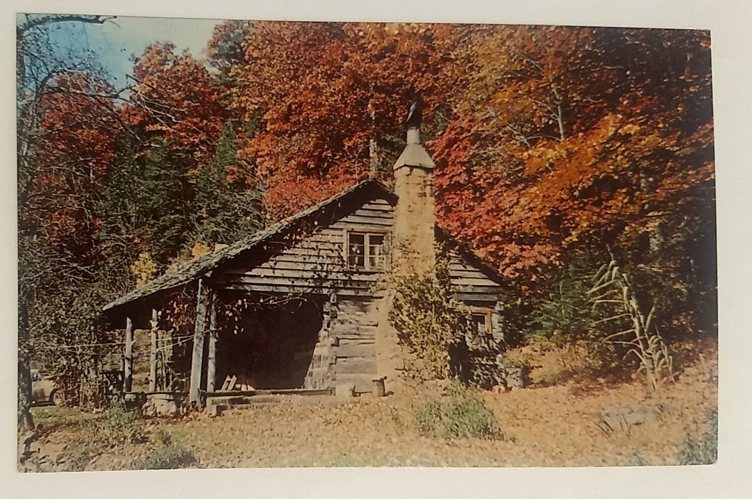 Postcard Old Log House Pine Mountain Settlement School Bledsoe Kentucky ...