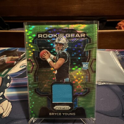 2023 Panini Prizm Football Bryce Young RC Green Pulsar Rookie Gear ...