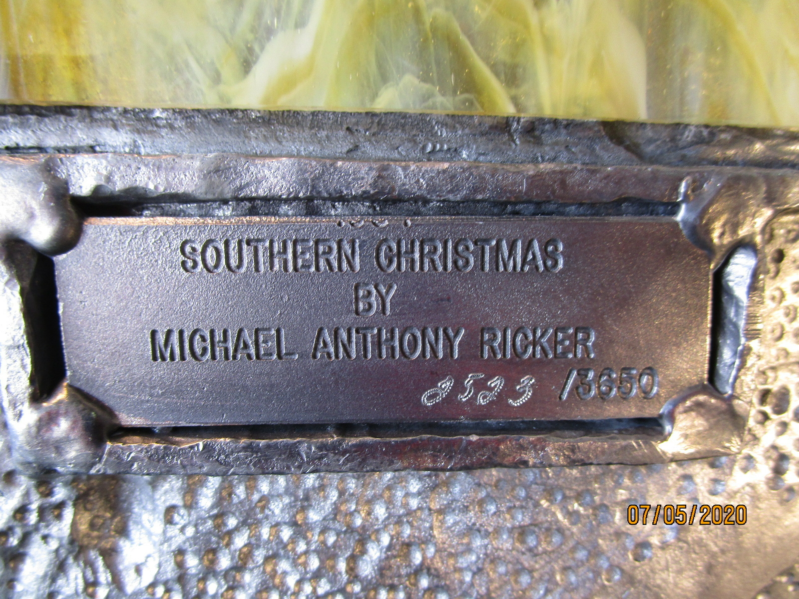 Michael Ricker 1984 Southern Christmas Pewter Plate No COA | eBay