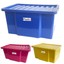 50L 50 Litre Quality Coloured Plastic Storage Boxes Box With Lids Home ...