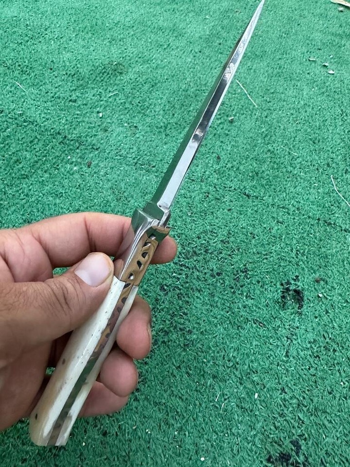 Toothpick Dagger Handmade D2 steel Dagger Hunting double edged Knife ...