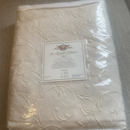 Vintage La Rochelle Collection Tilia King Coverlet Beige 108”x96” | eBay