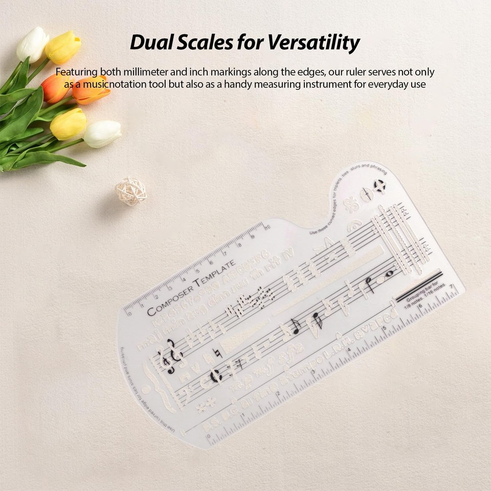 Composer Template Sheet Music Drawing Sheet Ruler Dual Scales Curve ...