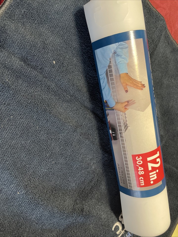 ClosetMaid 12" in x 10ft Roll Shelf Liner Plastic Locking Tabs White ...