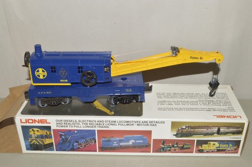 O gauge Lionel 6-9348 Santa Fe Ry operating crane car train | eBay