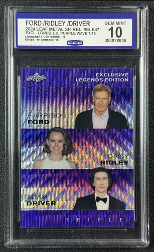 ADAM DRIVER HARRISON FORD DAISY RIDLEY CCG 10 2024 LEAF METAL PURPLE ...