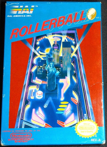 Rollerball Authentic Nintendo NES EXMT+ condition COMPLETE n box ...
