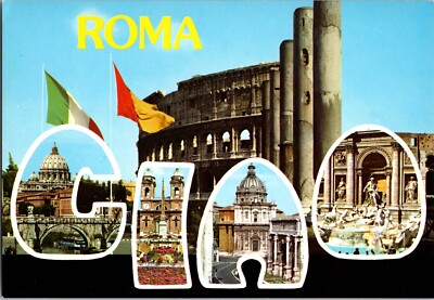 Vtg Postcard Roma, CIAO, Continental, Unposted, Rome Italy | eBay