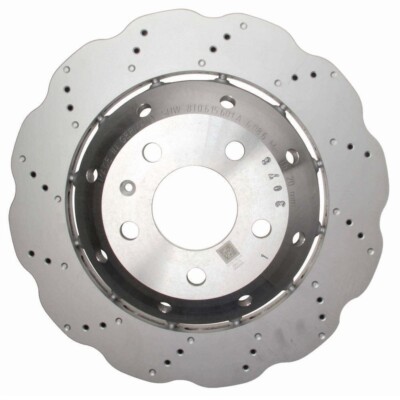 SHW Performance Rear 330mm Drilled Composite Wavy Brake Disc Rotor for ...