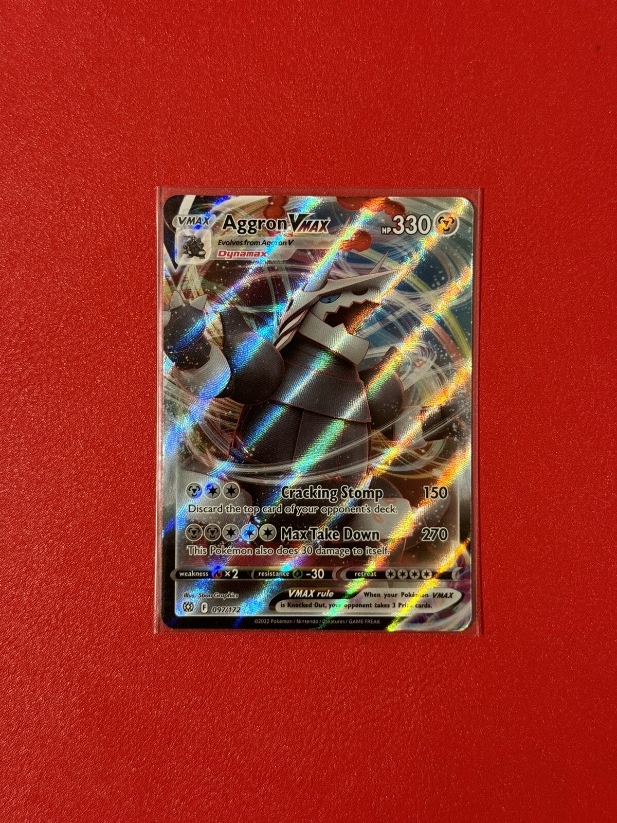 Pokémon TCG Aggron VMAX Brilliant Stars 097/172 Holo Ultra Rare | eBay