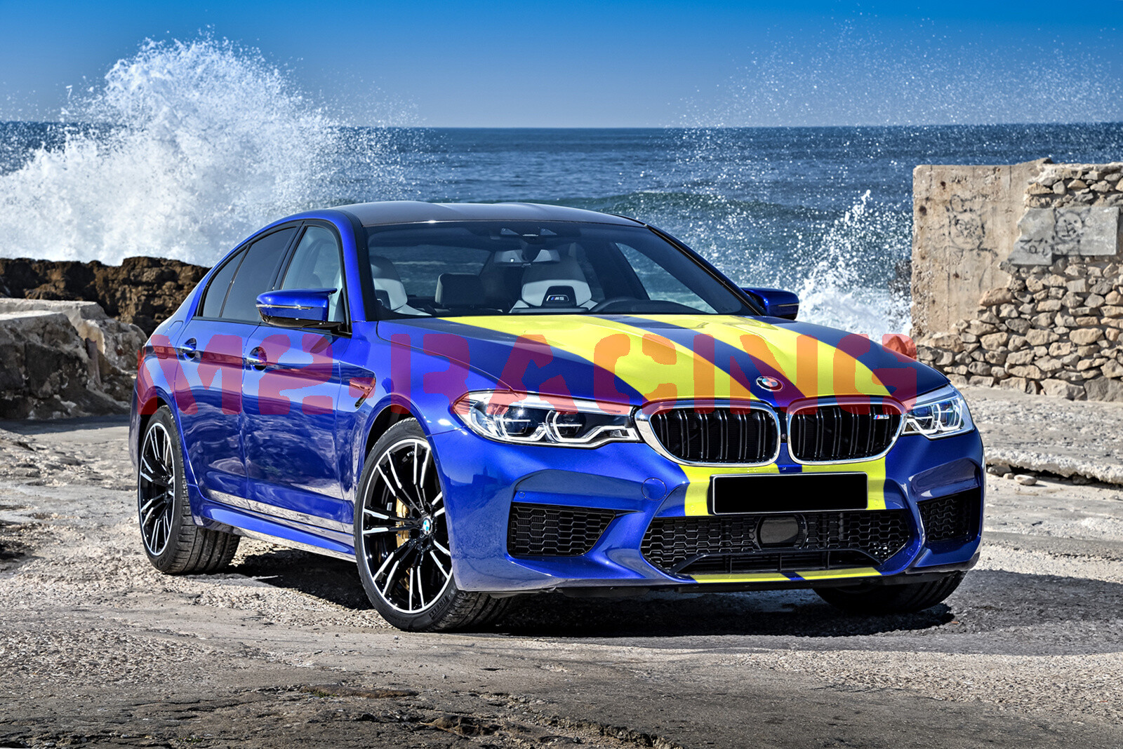 Gloss Color Racing Stripes Vinyl Wrap For BMW Stripe Sticker Decal 10FT ...