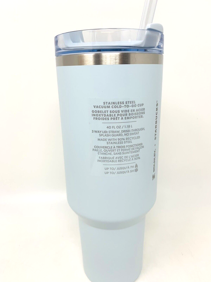 New Stanley Starbucks Spring Light Blue 2024 40oz Tumbler Cup Brand New ...