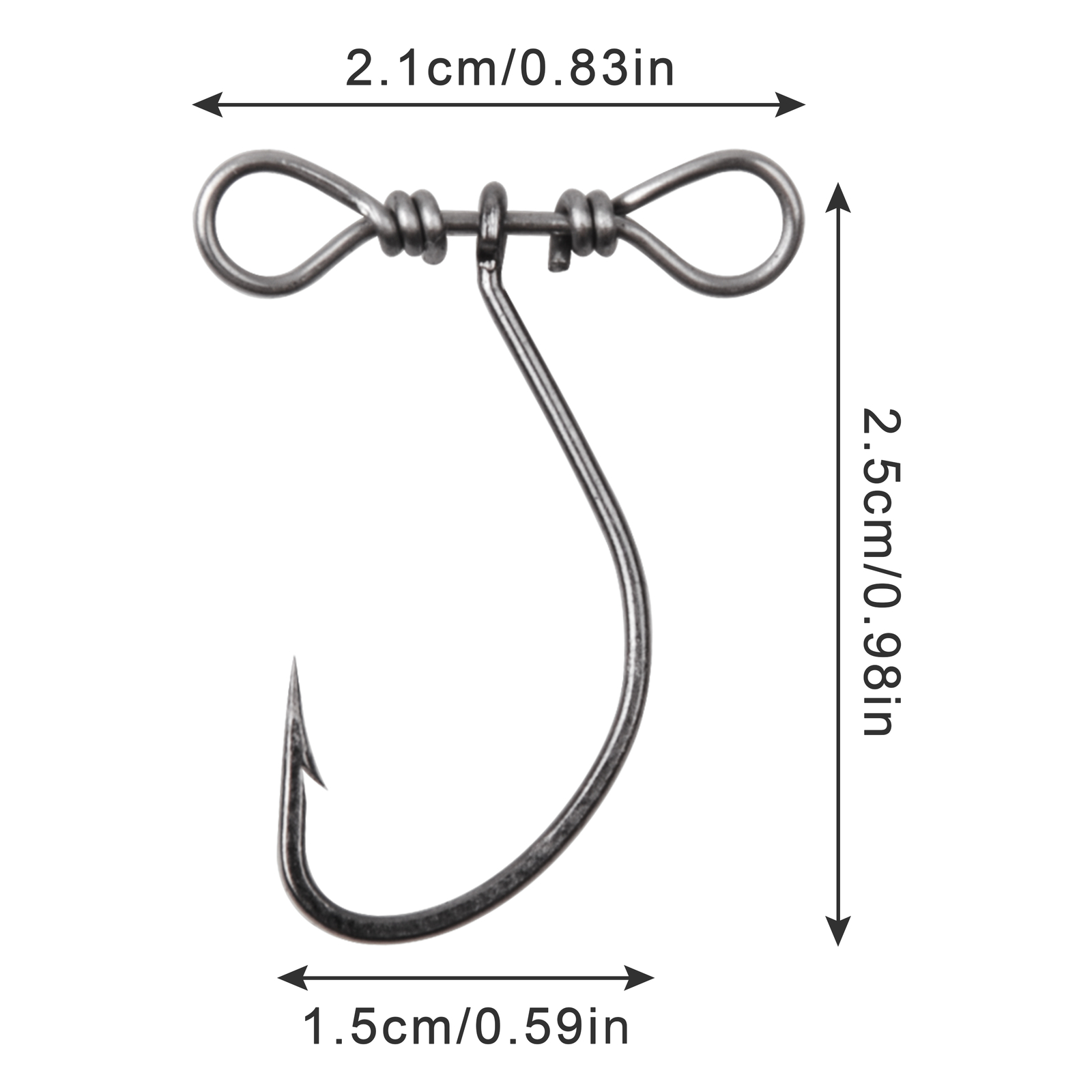 Drop Shot Hooks in-line Drop Shot Rig and Swivels Fishing Hooks for ...