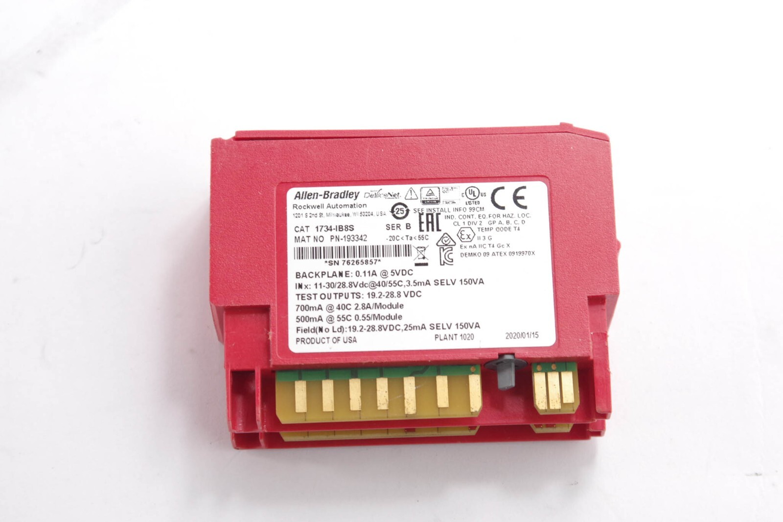 Allen Bradley 1734-IB8S Ser B Point I/O Input Safety Module | eBay