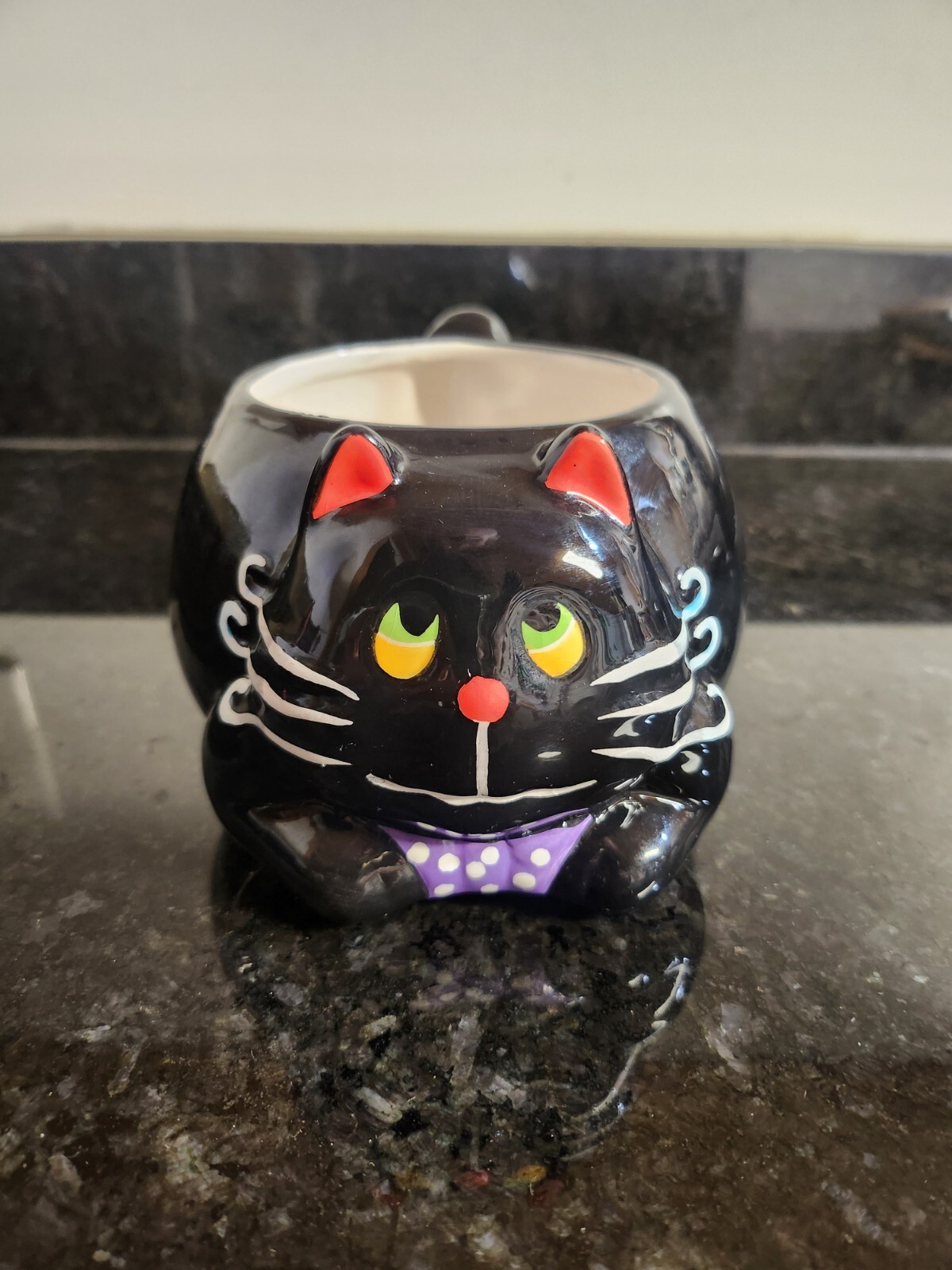 Home Interiors Halloween Candy Dish Black Cat Goth Decor | eBay