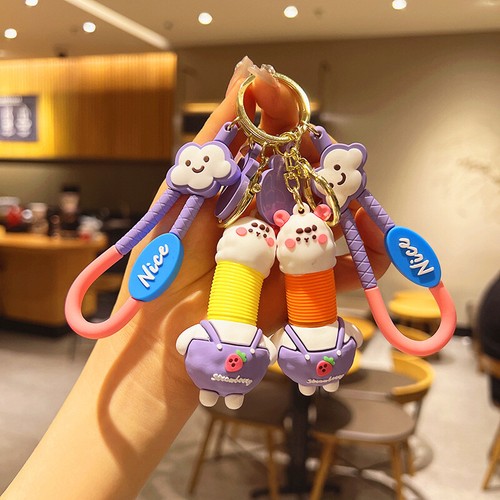 Cute Strawberry Sheep Keychain Wholesale Cartoon Couple Pendant ...