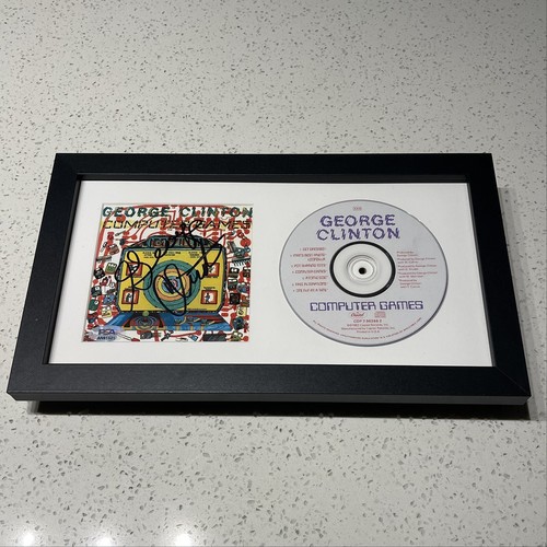 GEORGE CLINTON SIGNED COMPUTER GAMES CD ALBUM AUTOGRAPH FRAMED PSA COA ...
