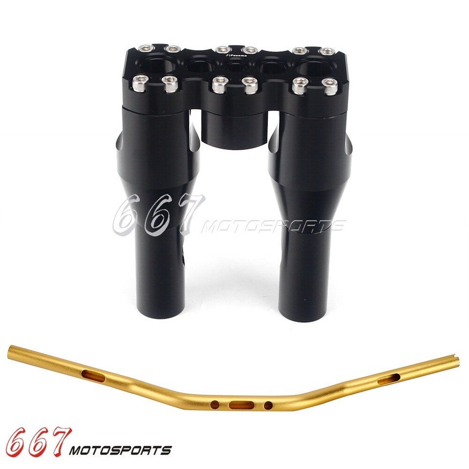 1-1/8" Handlebar & 6" Riser Kit For Harley Dyna Softail Sportster Iron ...