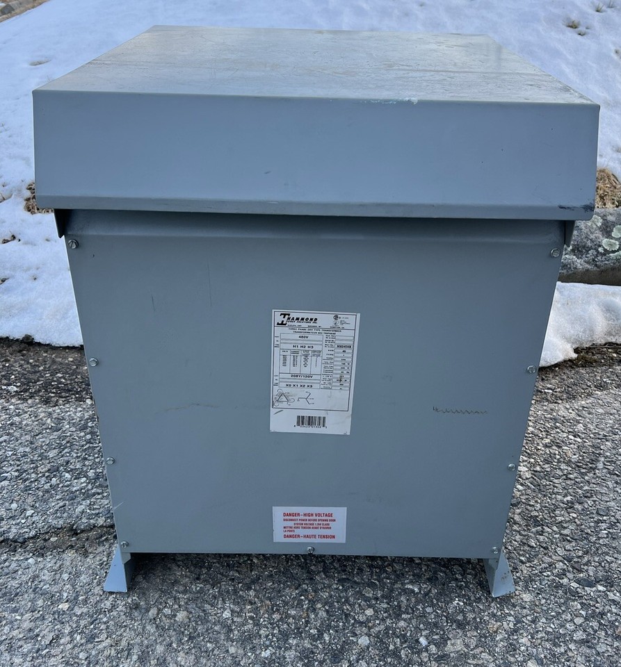 45KVA Hammond MK045KB 480 208 /120V Transformer 45 KVA 3 Phase 408X208 ...