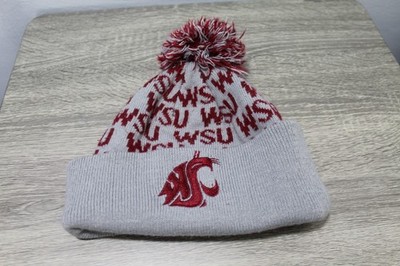 WSU Washington State Cougars Football BECU Grey Spellout Logo Beanie ...