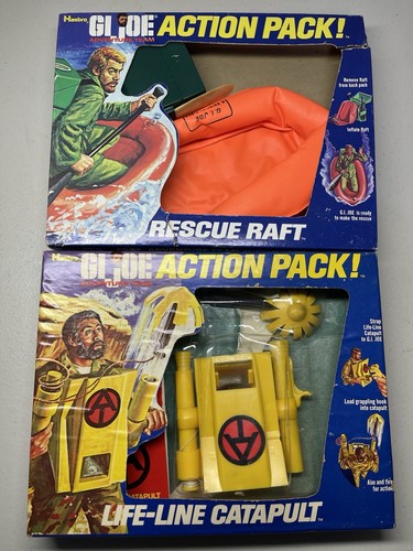 GI Joe Action Pack 2 Sets Vtg Life Line Catapult Rescue Raft With ...
