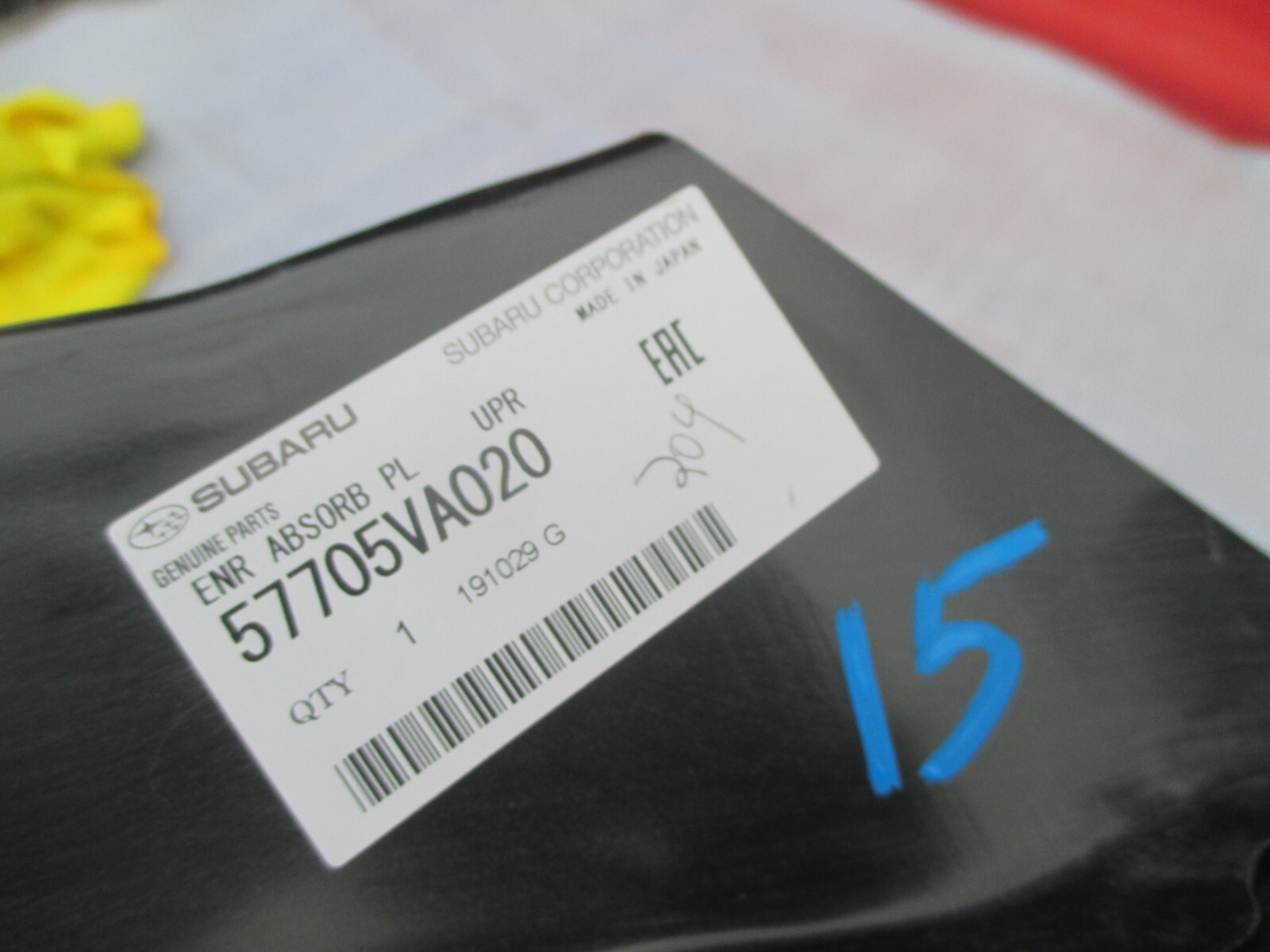 OEM 2015-2018 Subaru WRX STI Front Bumper Upper Energy Absorber Bar ...