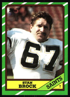 1986 Topps Stan Brock #343 New Orleans Saints | eBay