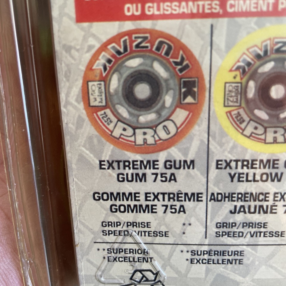 KUZAK Pro Series Extreme Gum 2 (4)-pack 72.5mm 75A Inline Roller Hockey ...