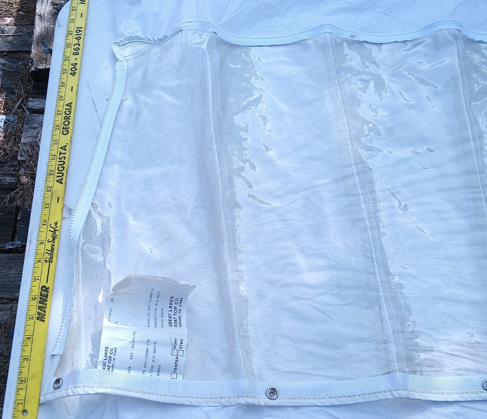 Isinglass Clear Vinyl 30 Gauge Polished Marine Grade Boat Enclosure 2 ...