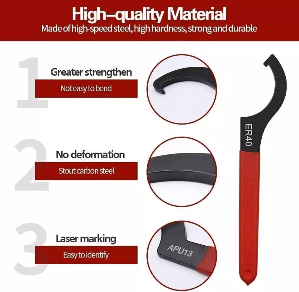 6pcs Coilover Spanner Wrench Set Coilover Wrench C-Shape Spanner Wrench ...