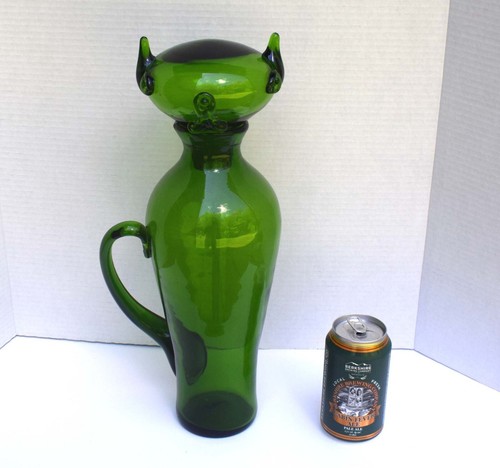 HIGHLY COVETED BLENKO CAT BLOWN GLASS MCM DECANTER! | eBay