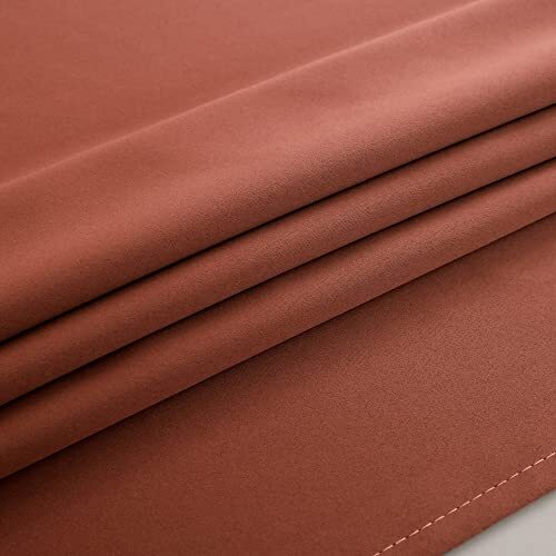 Rust Blackout Curtains 84 Inch Length For Bedroom 2 Panels Set Keep ...