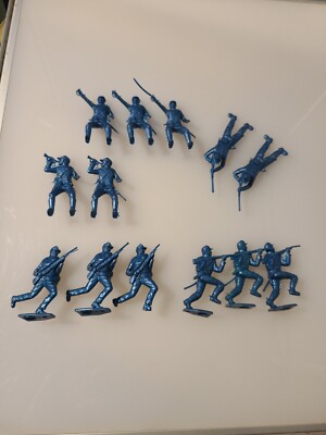 MPC Toy Civil War Soldier Figures In Metallic Blue Lot Of 13 (5 ...