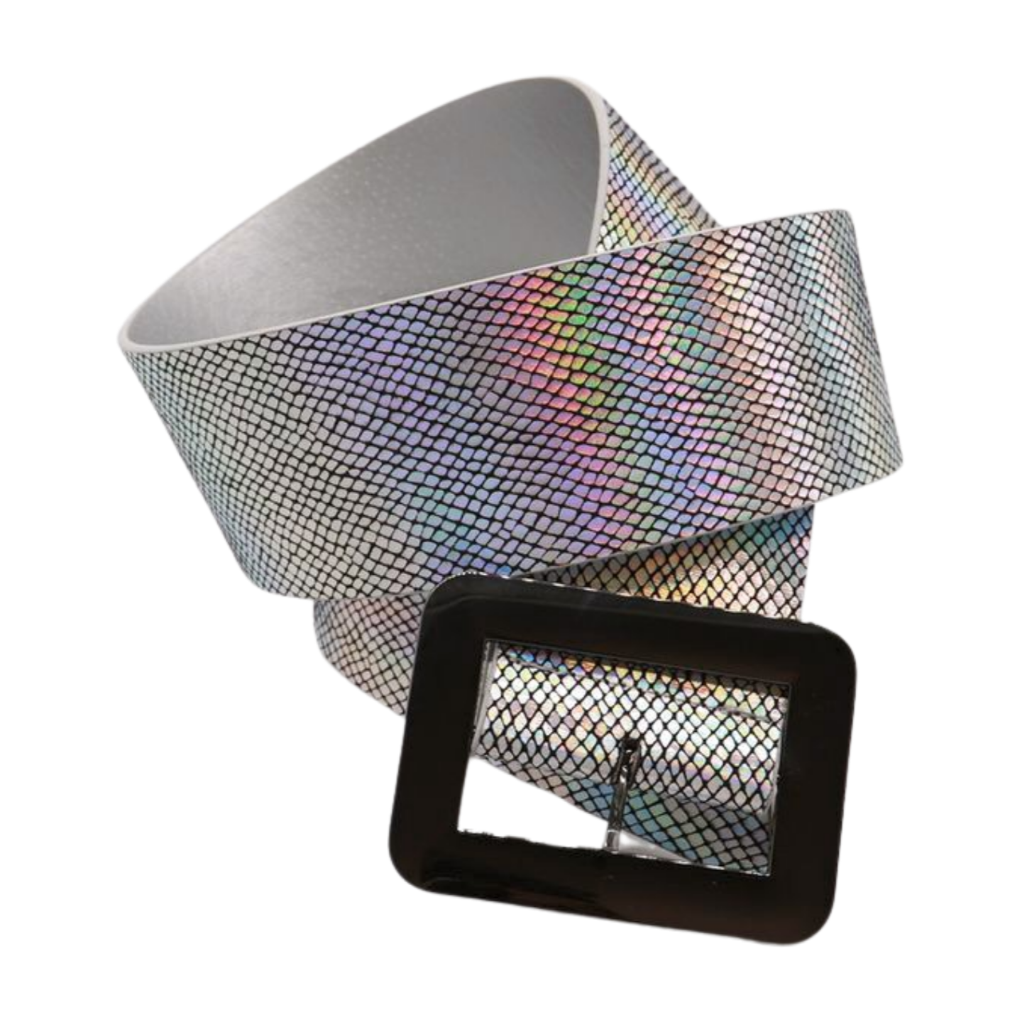 Women Metallic Silver Wide Waistband Belt Big Square Metal Buckle ...