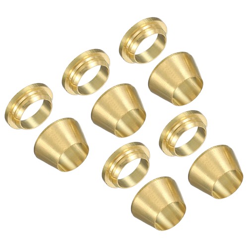 6mm Tube OD Brass Compression Sleeves Ferrules 5Set Double Ferrule Ring ...
