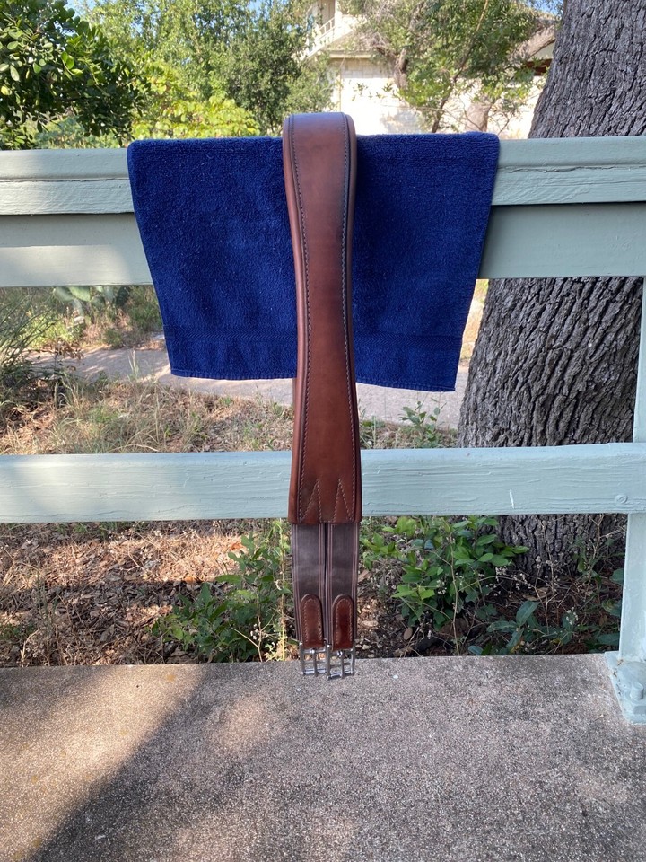 52" Leather Contour English Girth Light Brown | eBay