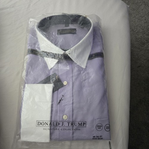 Donald J Trump Signature Collection Dress Shirt French Cuff Spread ...