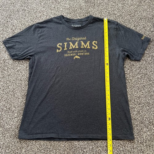 Simms Fishing Bozeman Montana T Shirt Gray Men's XL Outdoor Cotton ...