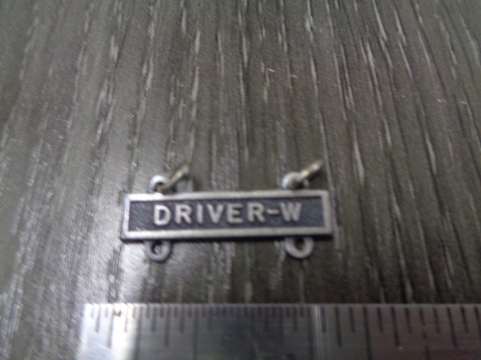 US Army Basic Qualification Driver Badge DRIVER-W Bar NEW WITH OUT TAG ...