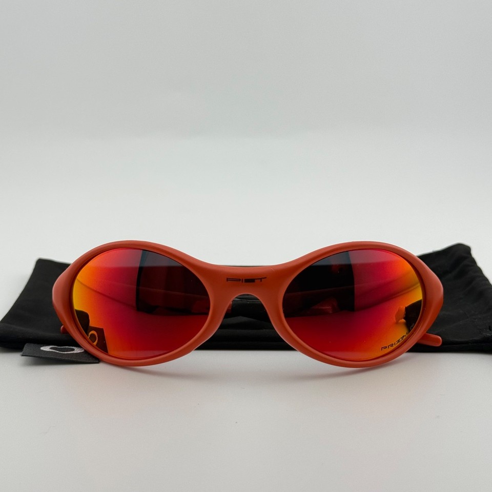 Oakley PIET Eye Jacket Sunglasses Matte Orange w/ Ruby POLARIZED Lenses ...
