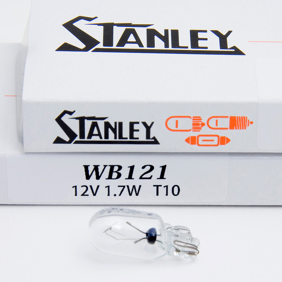 Stanley WB121 12V 1.7W T10 Clear Auto Bulb, Made in Japan Quantity=1 ...