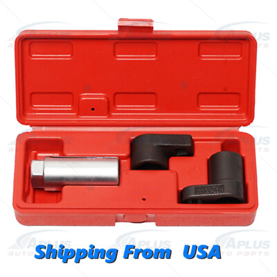 3PCS Oxygen Sensor Socket Set 6 Point 7/8" O2 Remover Installer Wrench ...