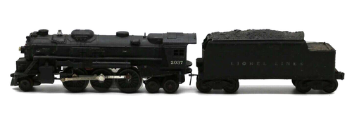 Vintage Lionel #2037 Die Cast Steam Engine Model Train O27 w/ Tender 1: ...
