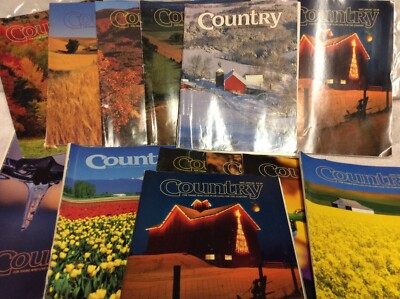 LOT OF VINTAGE COUNTRY MAGAZINES VARIOUS DATES MISC COFFEE TABLE DRAWER ...