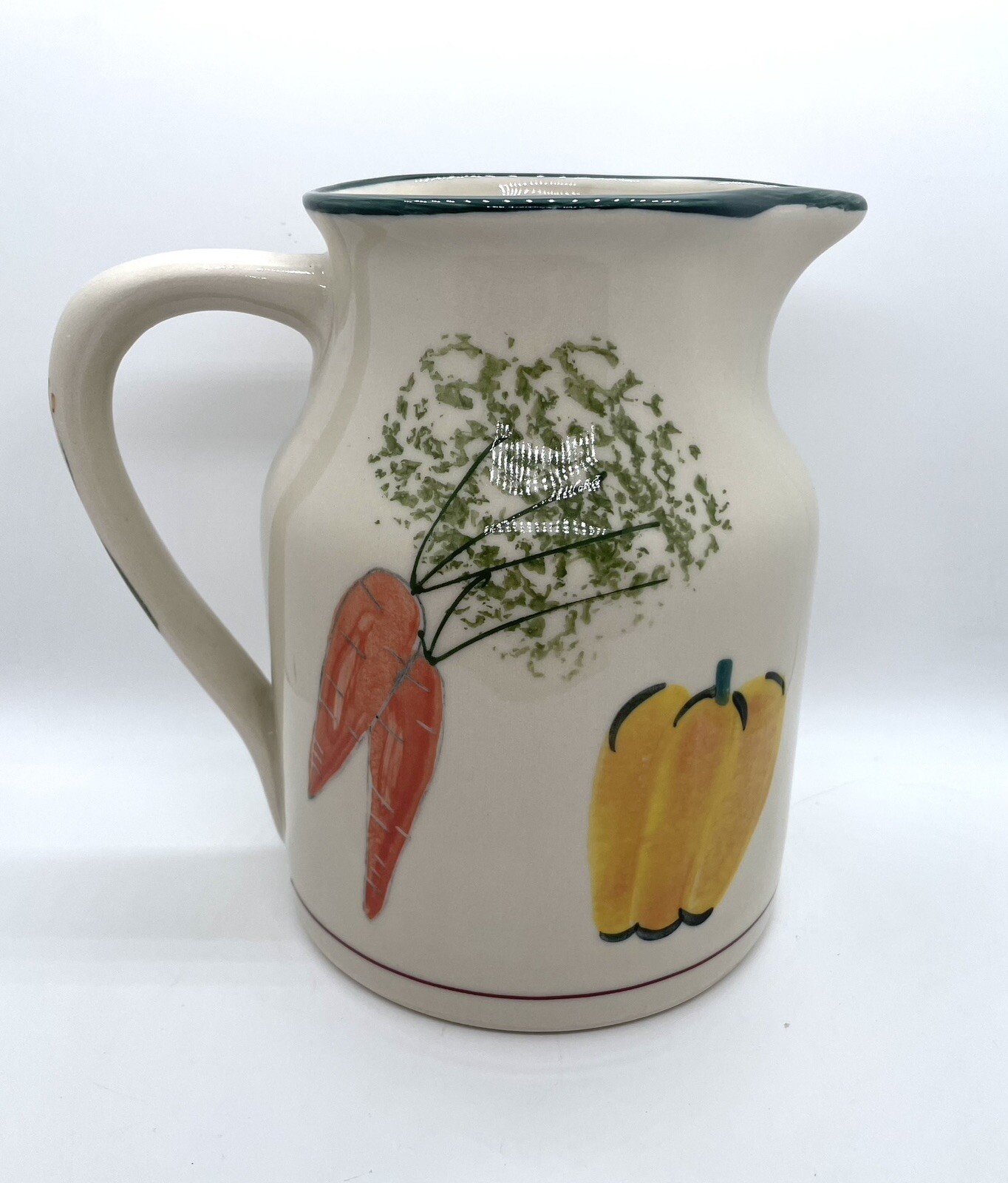 Vintage Hartstone Pottery Pitcher Farmer's Market Handpainted Fall ...