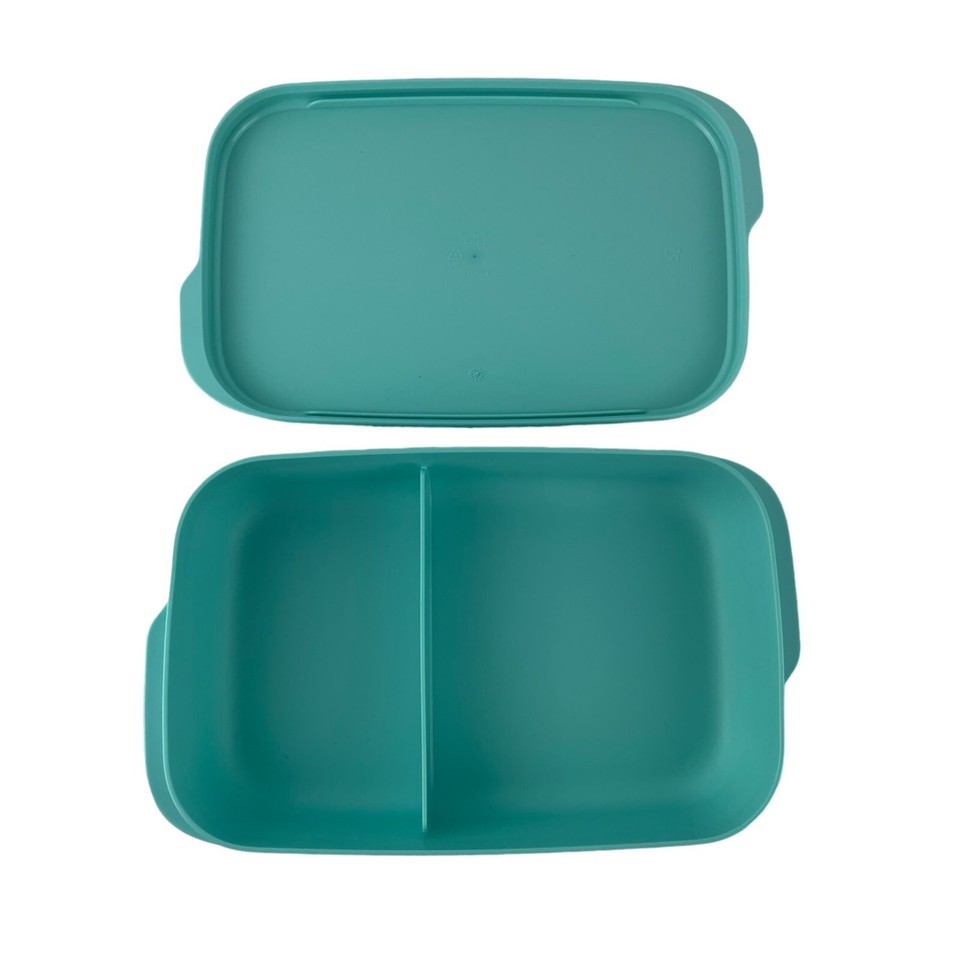 Tupperware Lunch It Divided Container Blue 2 Sections w/Lid 590 ml | eBay