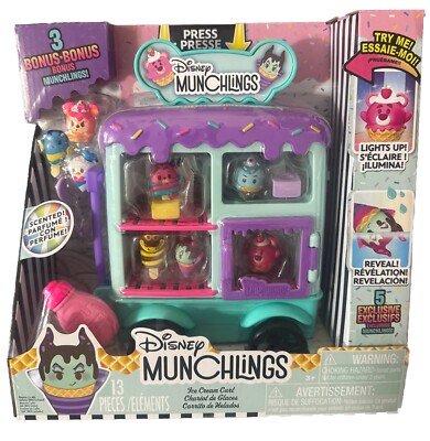Disney Munchlings Ice Cream Cart Exclusive Playset [3 BONUS Munchlings ...