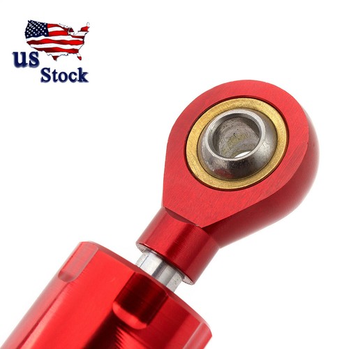 Adjustable CNC Steering Damper Stabilizer Linear Aluminum Motor Bike Safety Red | eBay